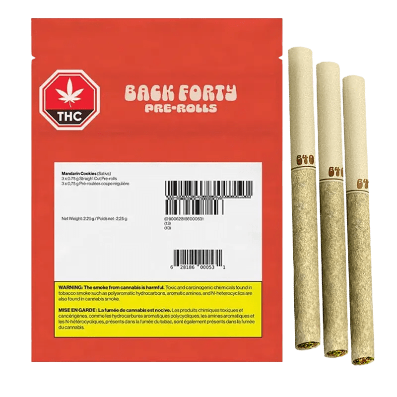 Back Forty Mandarin Cookies Sativa Pre Rolls | Canna Cabana: Lowest ...