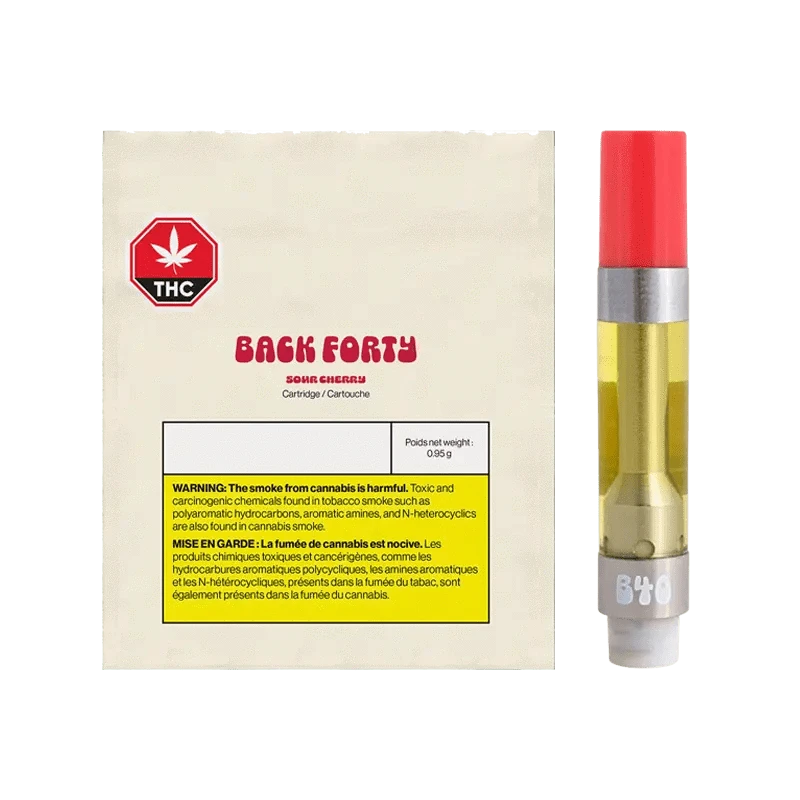 Back Forty Sour Cherry 510 Thread Vape Cartridge: Lowest Price | Canna ...