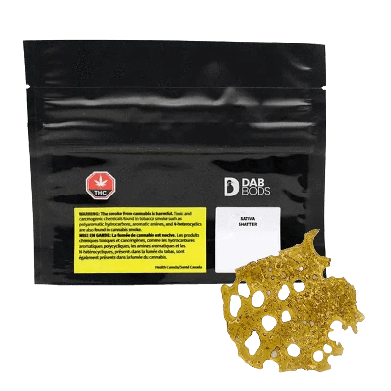 Dab Bods Hawaiian Sativa Shatter Cannabis Concentrate 1g: Lowest Price ...