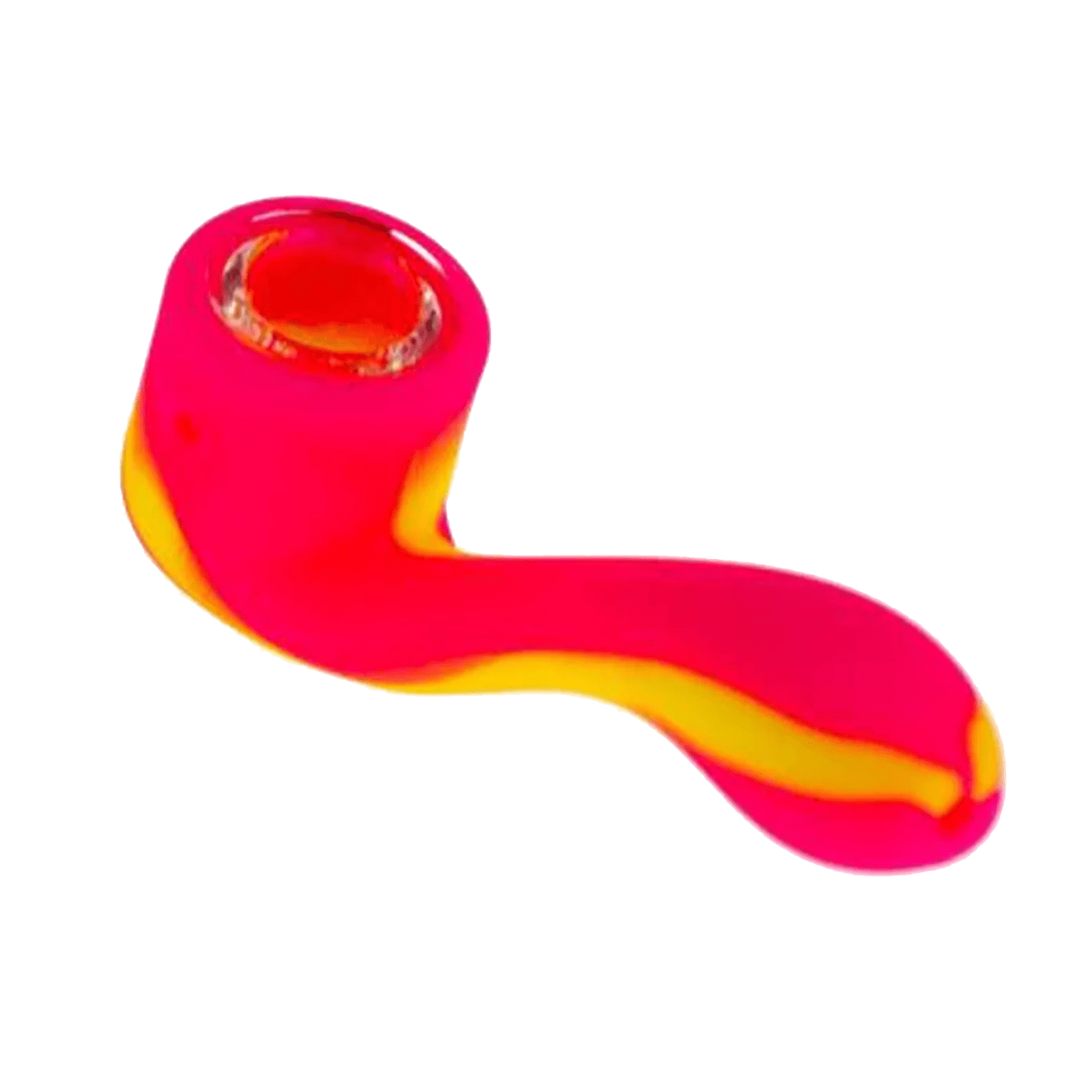 Silicone Sherlock Pipe Pink & Yellow: Lowest Price | Canna Cabana