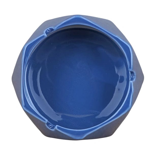 Valiant Hexagonal Glass Ashtray - Teal - 4.4in: Lowest Price | Canna Cabana