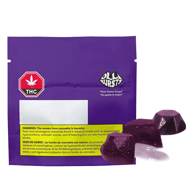 Olli Bursts - That Tastes Grape THC Gummies Hybrid 12g: Lowest Price ...
