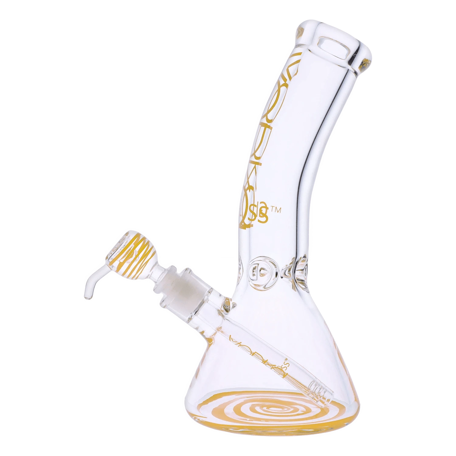 Vodka Glass Bong - 12mm Bent Neck, Gold Premium Water Pipe: Lowest ...
