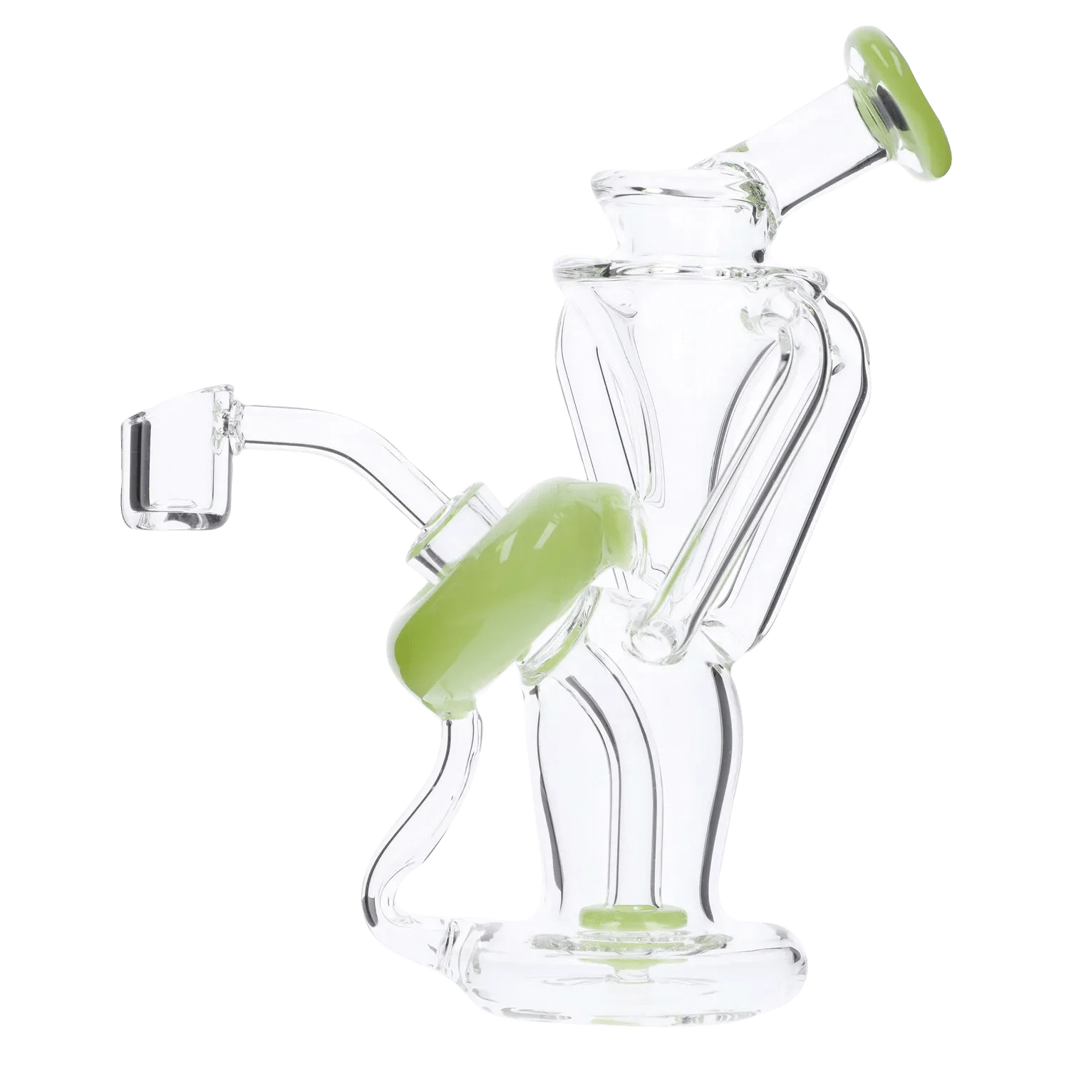 Bent Neck Dab Rig Recycler-Milky Green-6in: Lowest Price | Canna Cabana ...